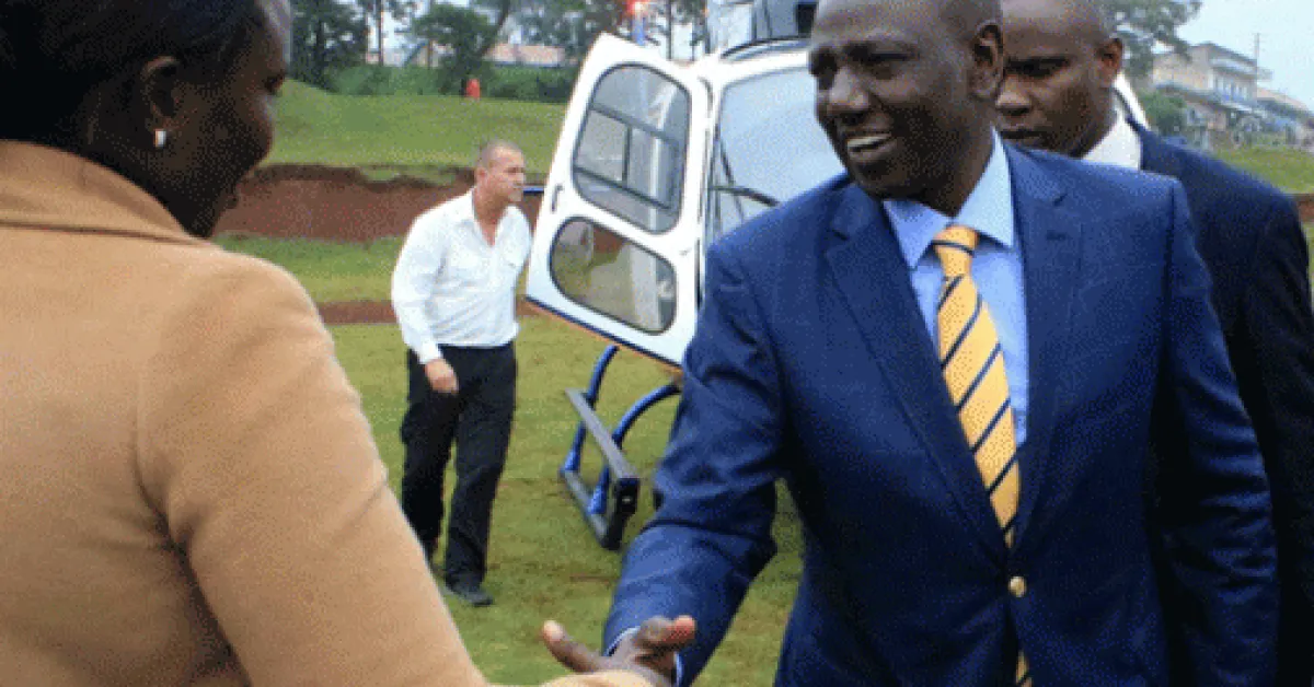 Ruto: I Don't Own a Chopper, I Borrow It from Moses Kuria | Mwakilishi.com